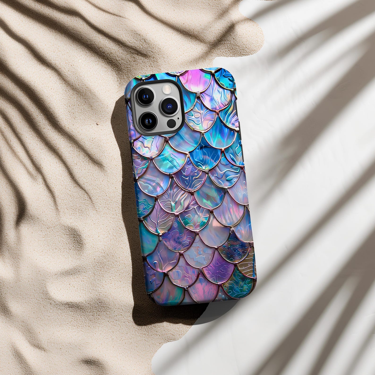 Holographic Mermaid Scales Phone Case | Iphone, Galaxy, Pixel Models ...