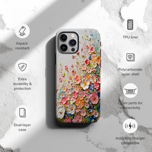 3D Floral Blossom Design Phone Case | Textured Spring Flowers Cover ...