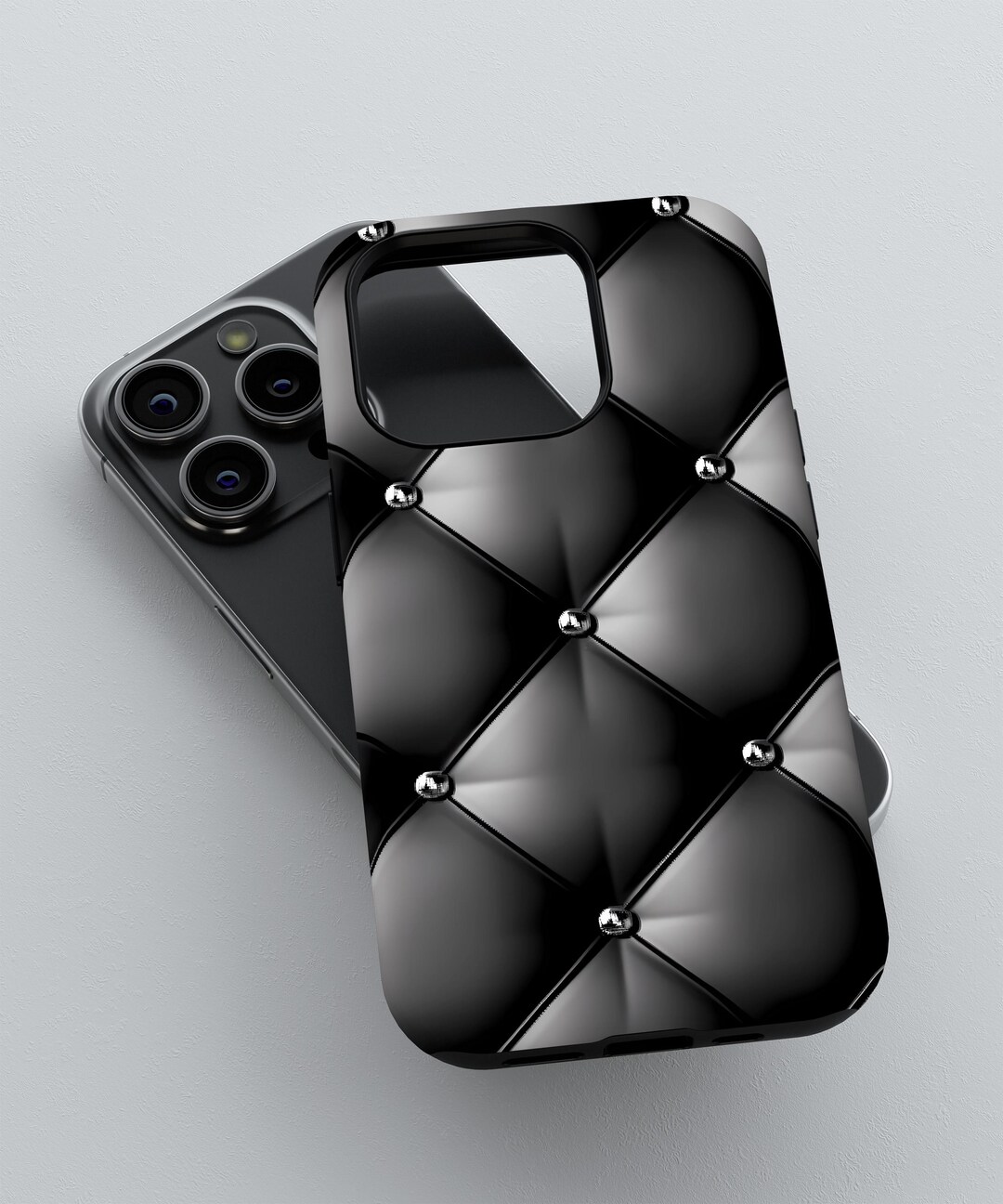 Luxury Quilted Leather Design : Phone Case Design ; Elegant Padded ...
