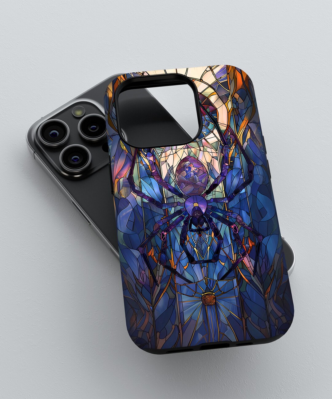 Mystical Stained Glass Spider Phone Case | iPhone 15 14 13 12 11 Pro ...