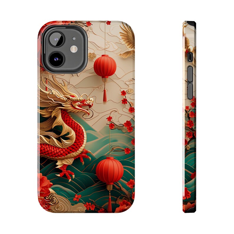 Lunar New Year Dragon Phone Case Festive Red Lantern Design for Iphone ...