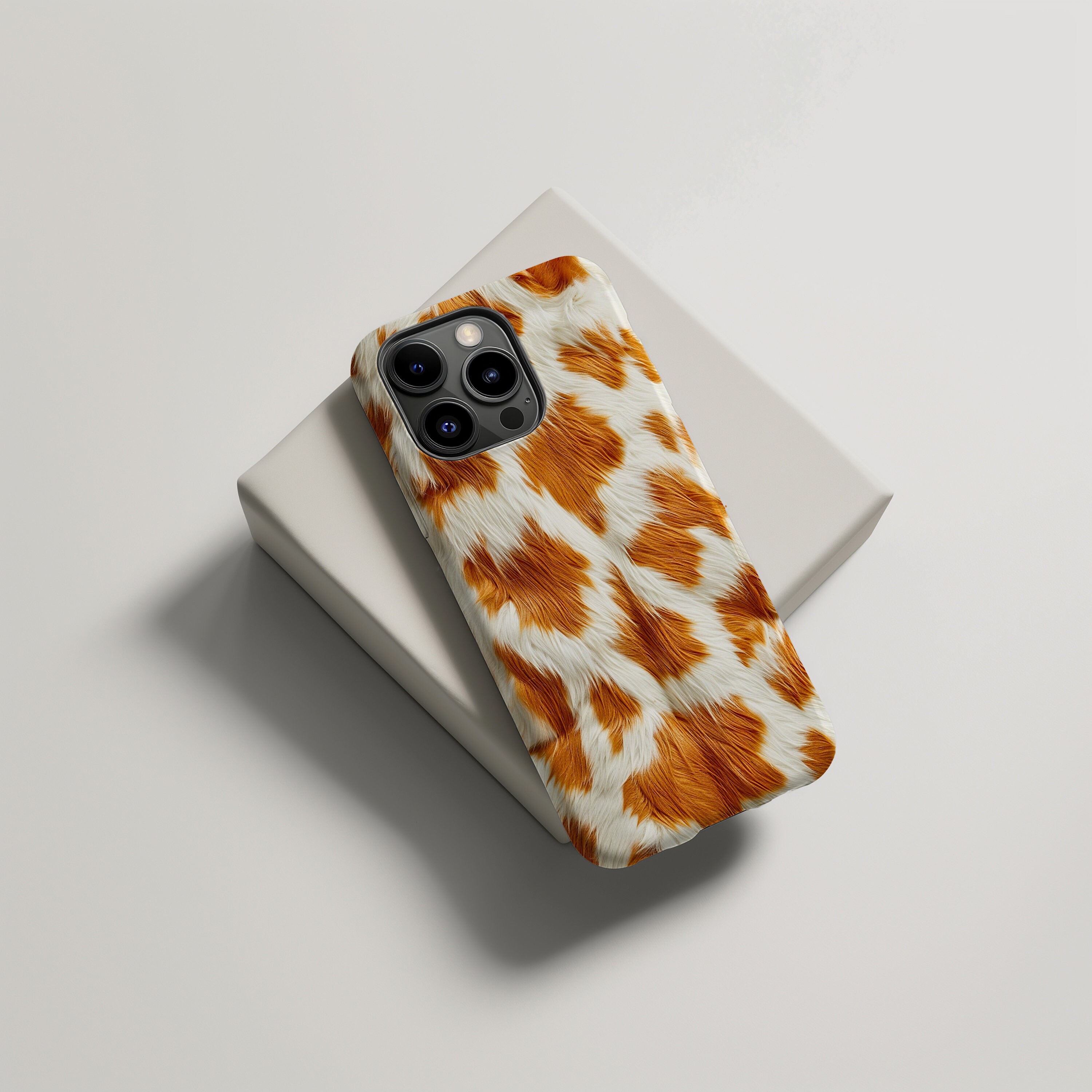 Luxurious Cow Print Design Phone Case Flux Fur Print Design Designer ...