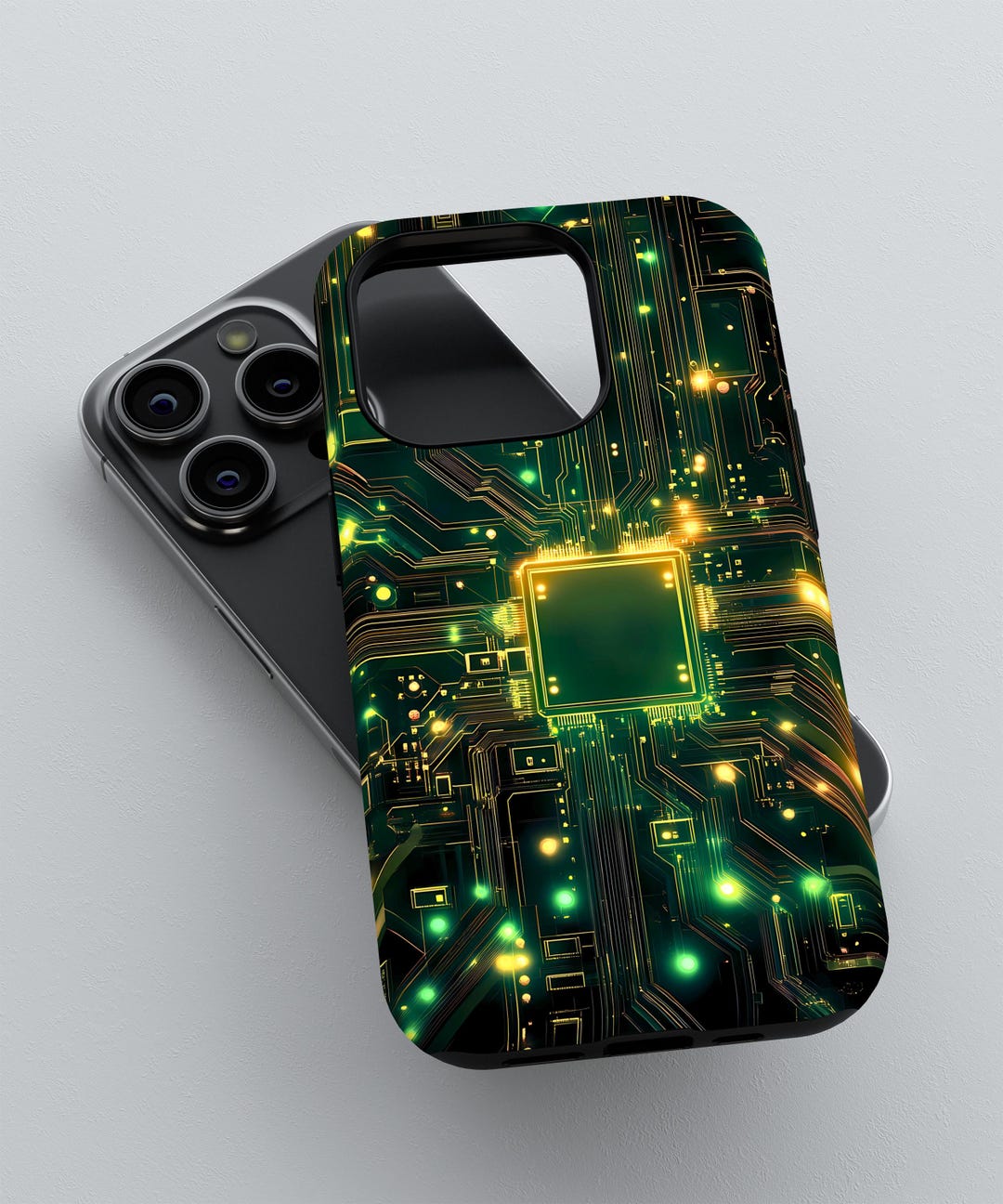 Futuristic Circuit Board Phone Case: Tech Microchip Design - Etsy