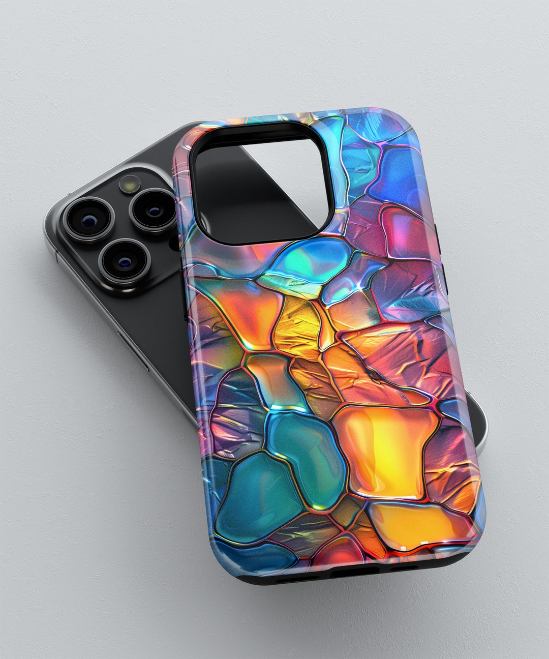 Chromatic Iridescent Illusion Phone Case iPhone 15 14 13 12 11 Pro Max ...