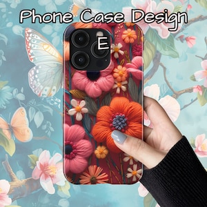 Vibrant Textured Flower Garden Phone Case | 3D Floral Sculpture Design ...