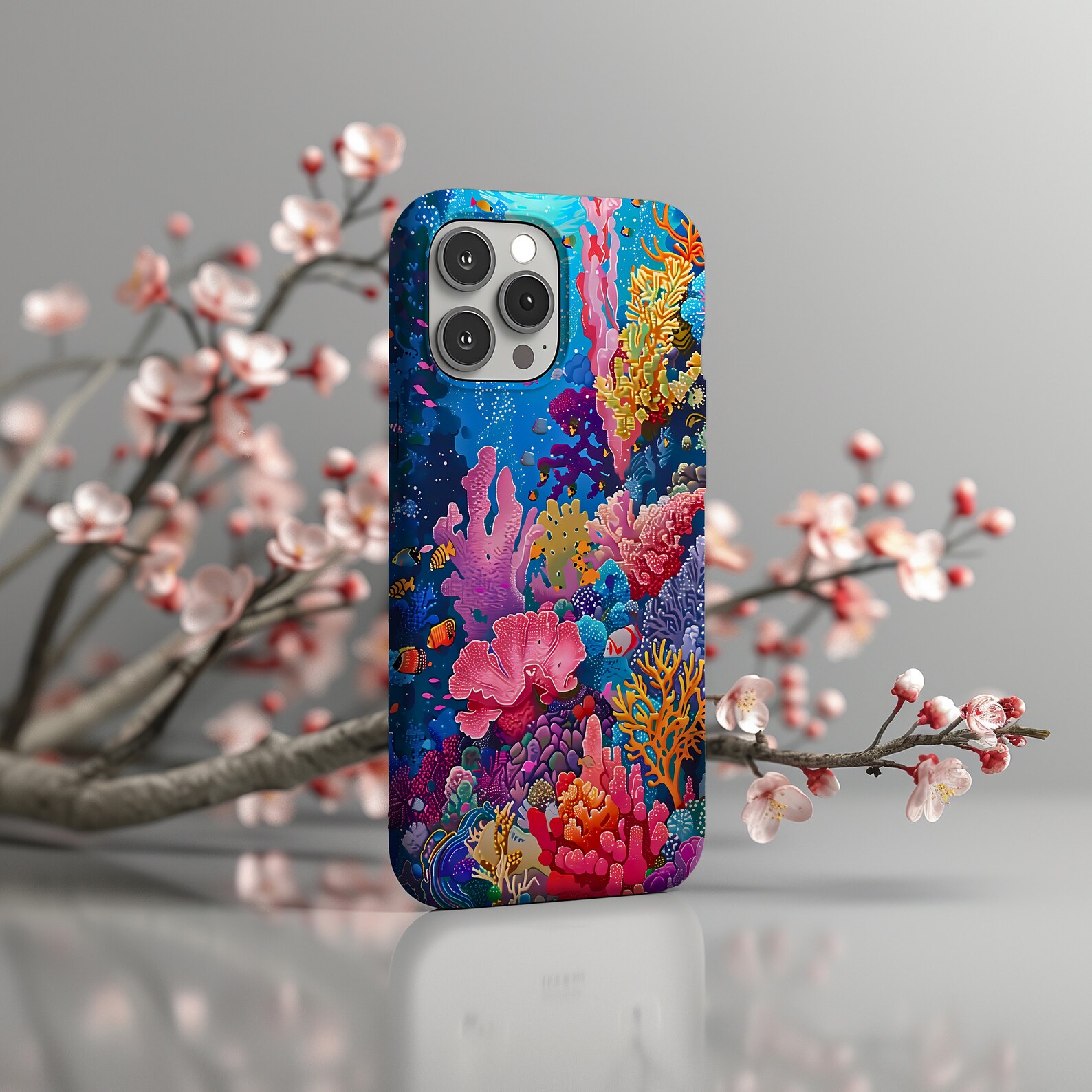 Underwater Paradise Coral Reef Phone Case | Vivid Ocean-themed Cover ...