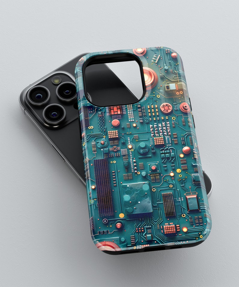 Tech Enthusiast Circuit Board Phone Case iPhone 15 14 13 12 11 Pro Max ...