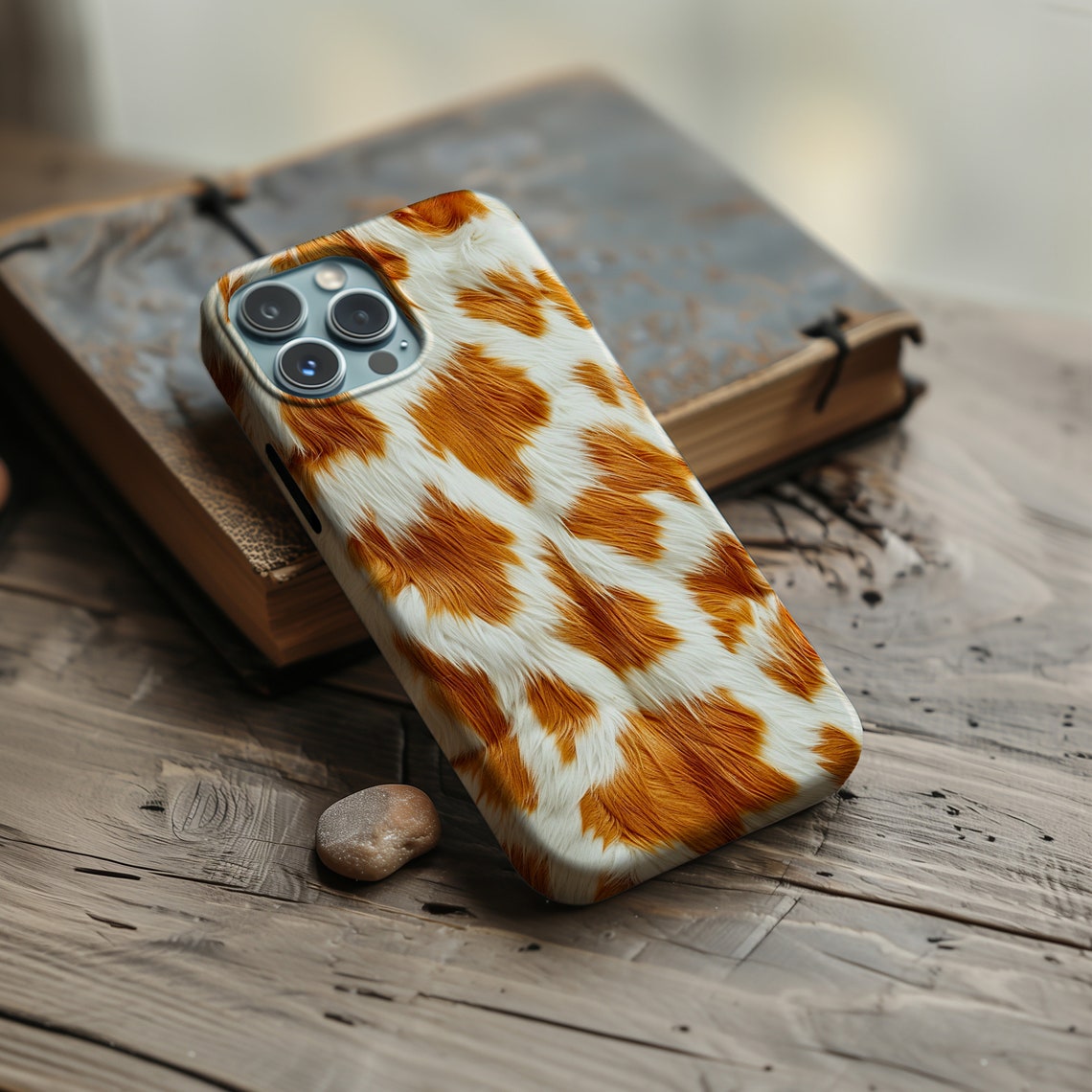Luxurious Cow Print Design Phone Case Flux Fur Print Design Designer ...