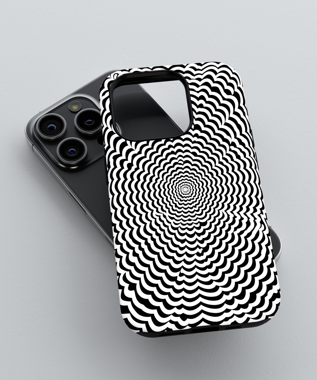Hypnotic Spiral Optical Illusion Phone Case iPhone 15 14 13 12 11 Pro ...
