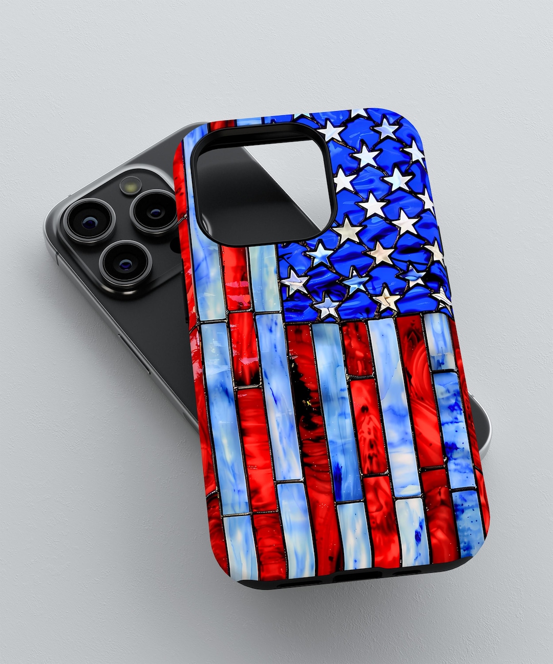 Patriotic American Flag Stained Glass Phone Case | American Protection ...