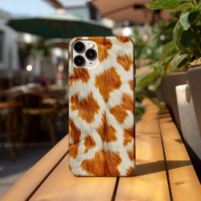 Luxurious Cow Print Design Phone Case Flux Fur Print Design Designer ...