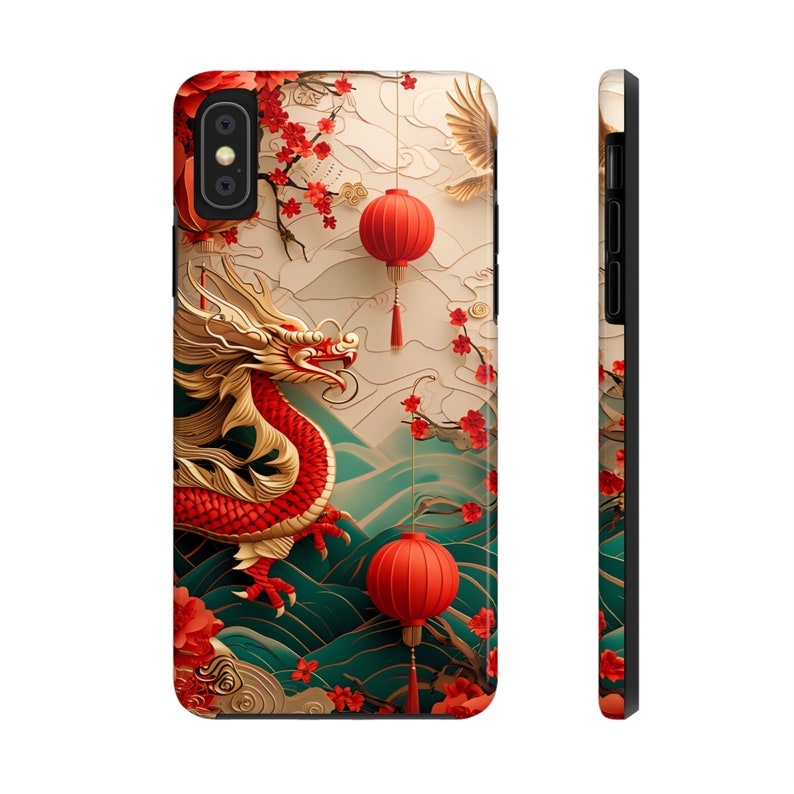 Lunar New Year Dragon Phone Case Festive Red Lantern Design for Iphone ...