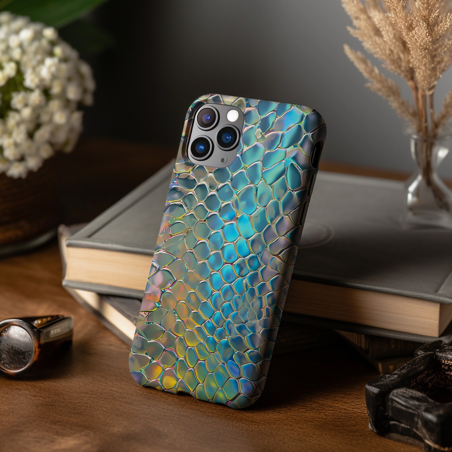 Iridescent Mermaid Holographic Shell Phone Case | iPhone 16 15 14 13 12 ...