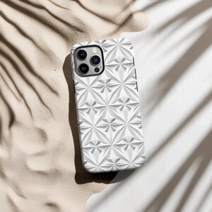 Modern 3D Geometric Floral Pattern Phone Case | Designer Protection ...