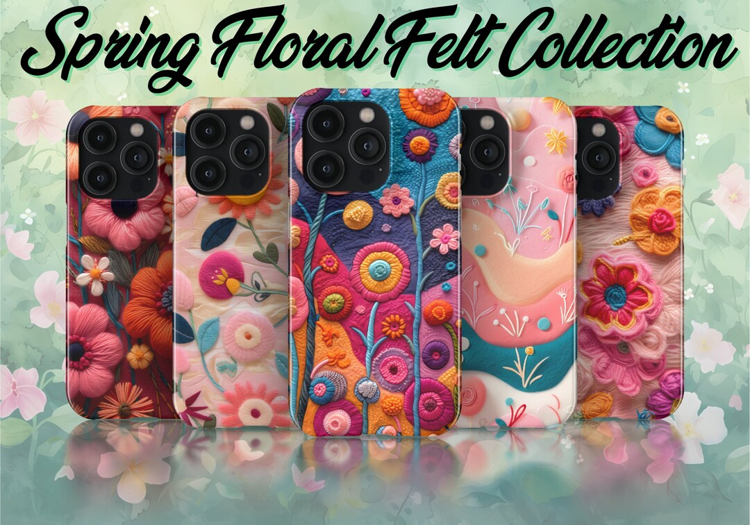 Vibrant Textured Flower Garden Phone Case | 3D Floral Sculpture Design ...