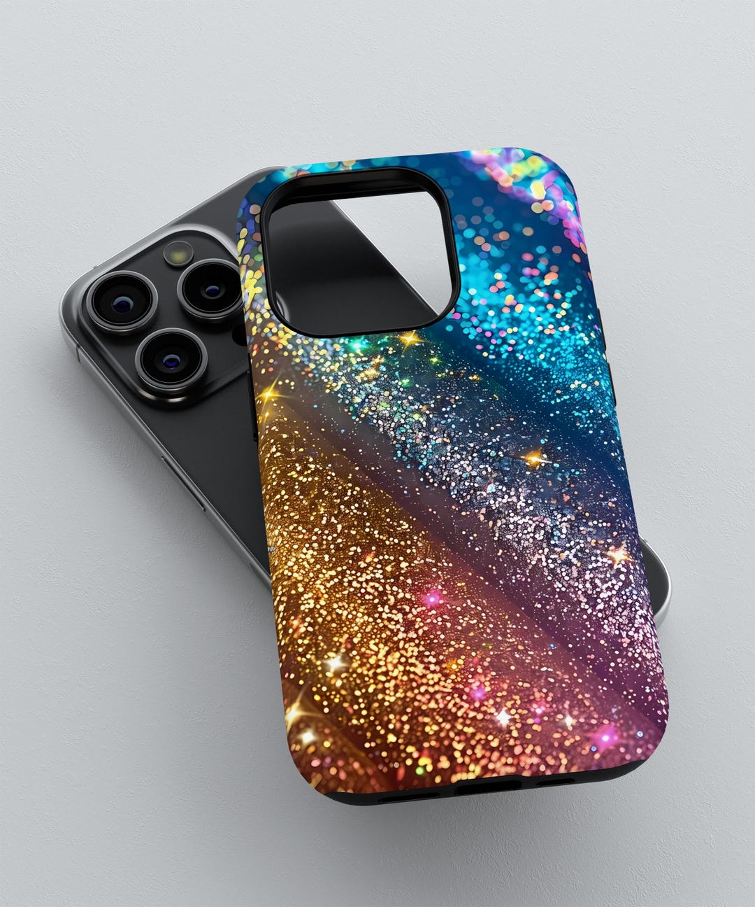 Glitter Galaxy Phone Case | iPhone 16 15 14 13 12 11 Pro Max | Samsung ...