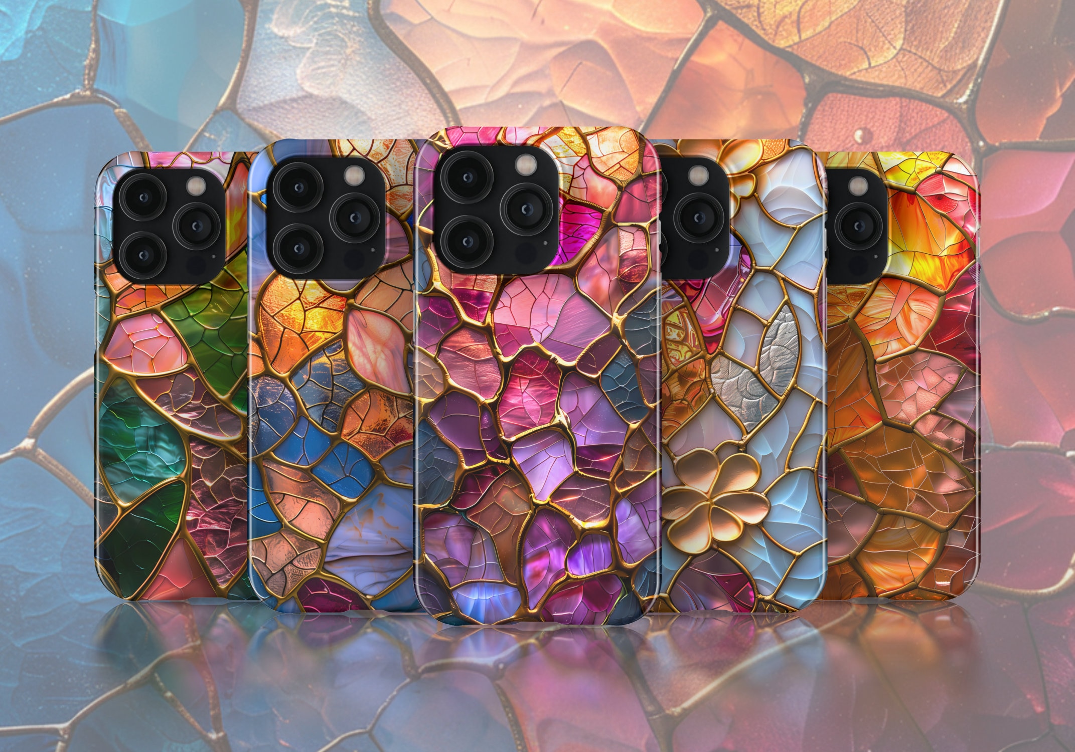 Personalized Captivating Stained Glass Phone Case | Unique Mosaic ...