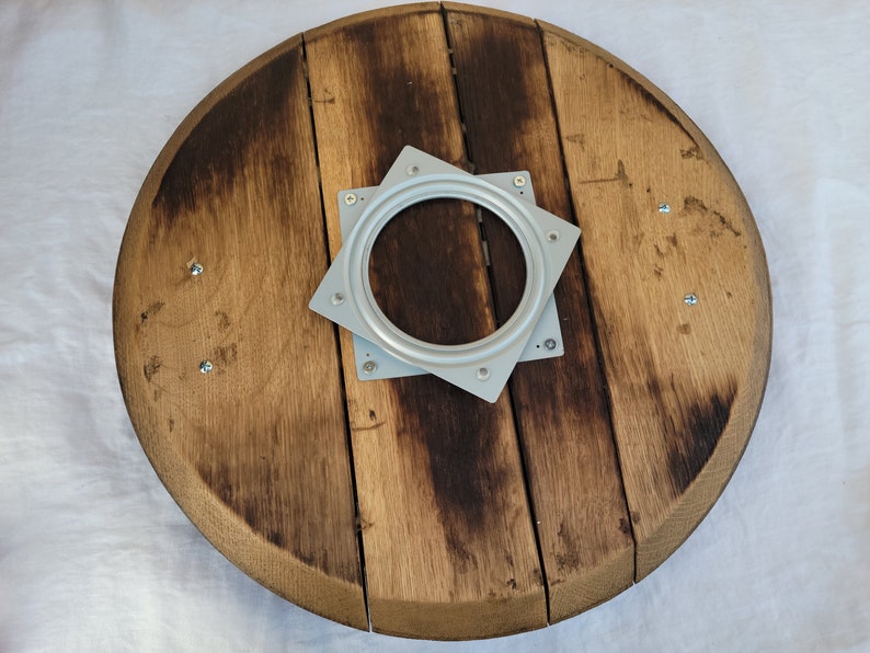 Whiskey Barrel Lazy Susan, Charcuterie Board, Riser Board, Round ...