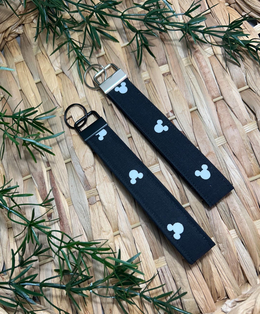 Mickey Keychains | Key Fob | Mouse Wristlet | Black and White Keychain ...
