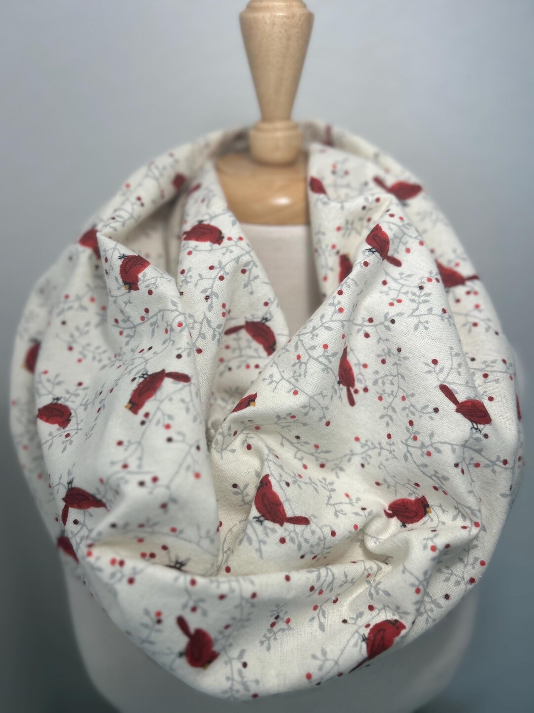 Cardinal Scarf Infinity Bird Scarf Loop Scarves Christmas Gifts Fall - Etsy