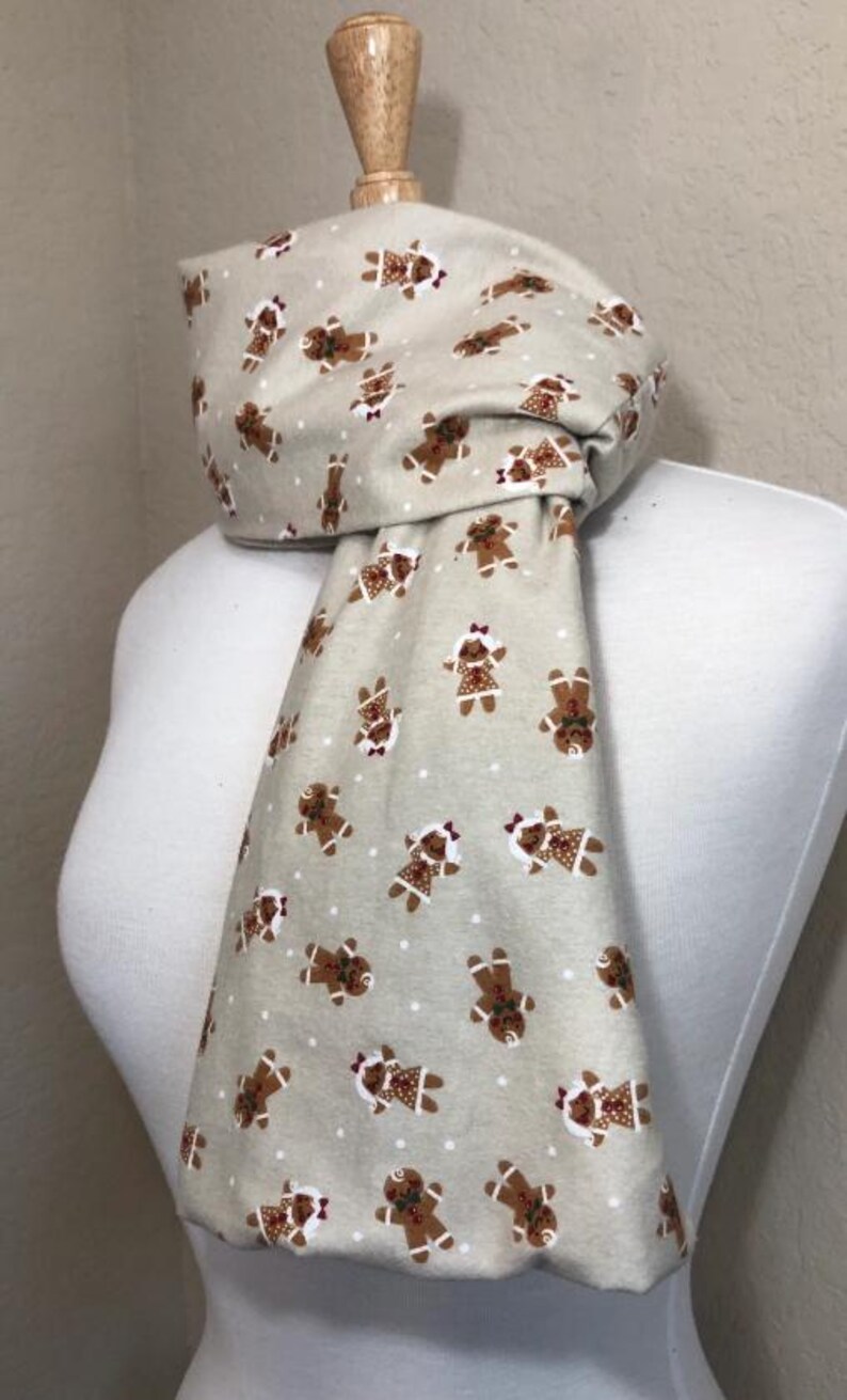 Gingerbread Scarf Infinity Holiday Scarf Gift for Her Christmas Gift ...