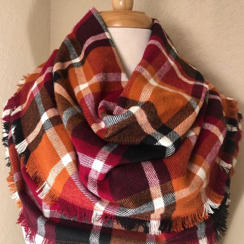 Plaid Flannel Scarf - Etsy