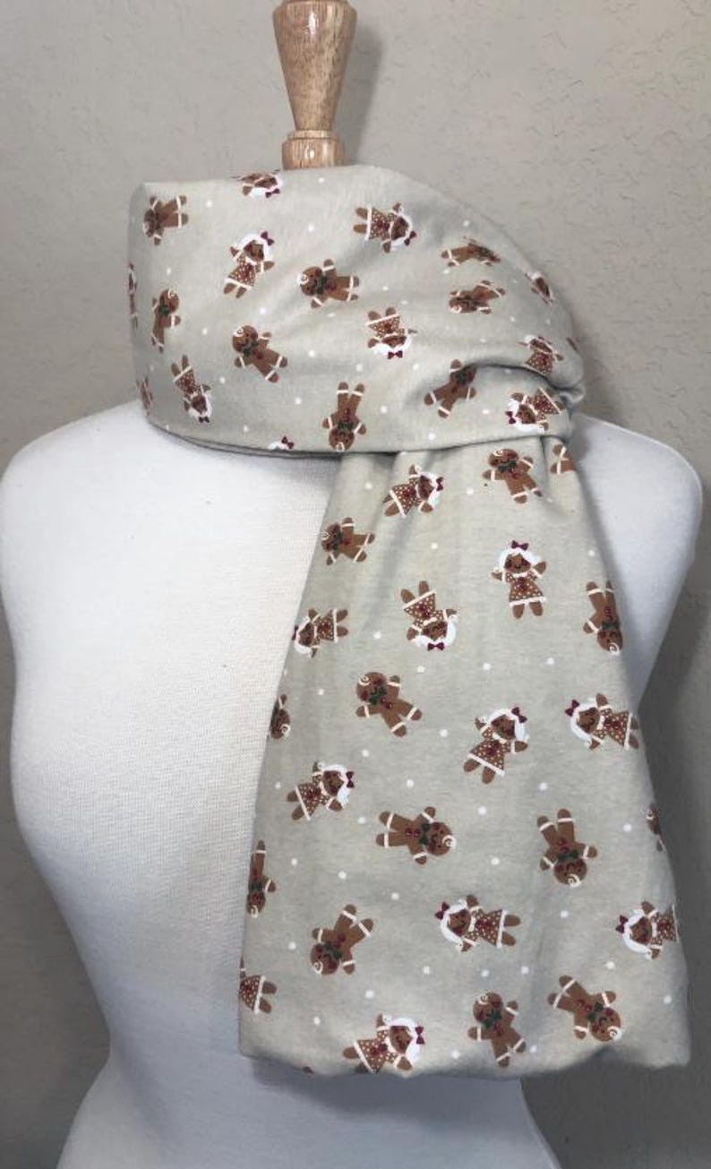 Gingerbread Scarf Infinity Holiday Scarf Gift for Her Christmas Gift ...