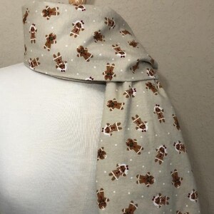 Gingerbread Scarf Infinity Holiday Scarf Gift for Her Christmas Gift ...