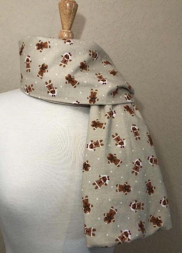 Gingerbread Scarf Infinity Holiday Scarf Gift for Her Christmas Gift ...