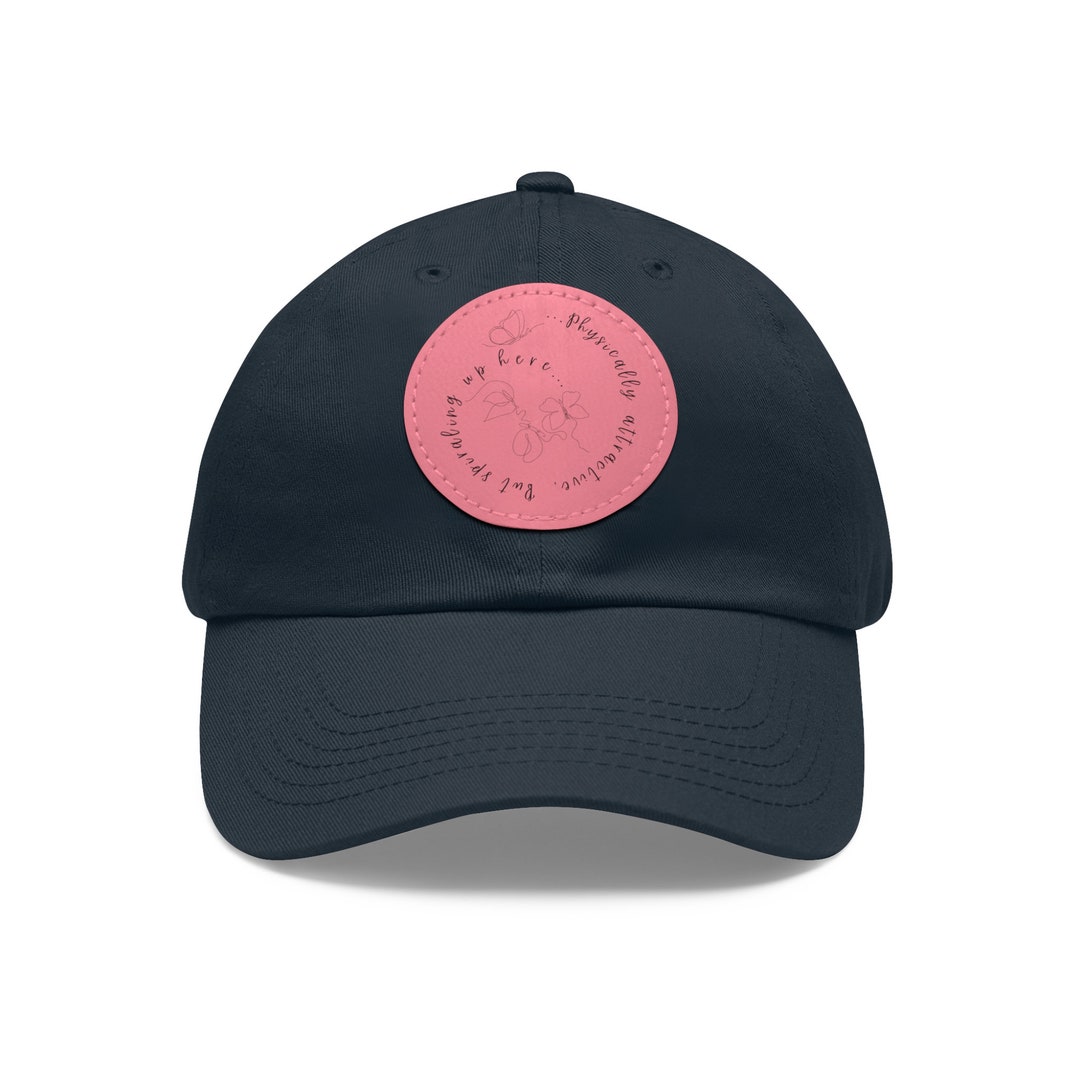 Dad Hat With Leather Patch (round) - Etsy