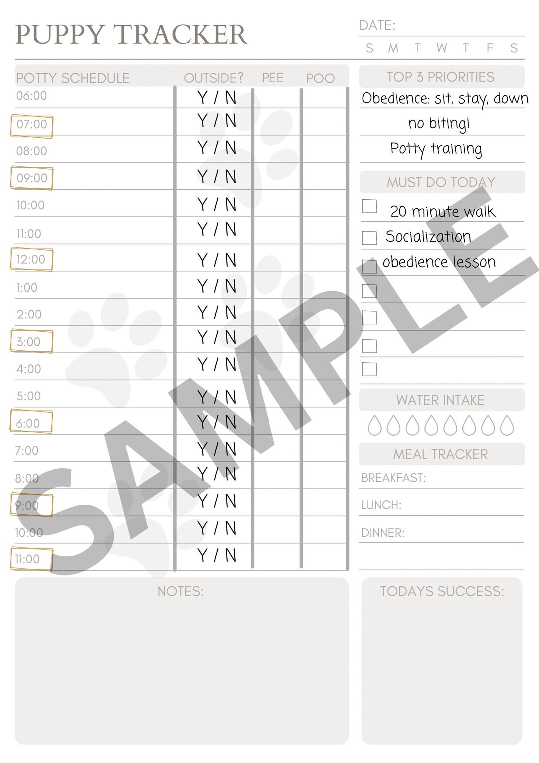 New Puppy Tracker - Stay Organized With Potty Training, Exercise, and ...