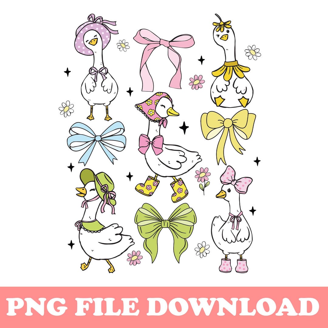 Kokette Gans Png, Mama Gans Png, Frühlingsgans PNG, Girly PNG, Kokette ...