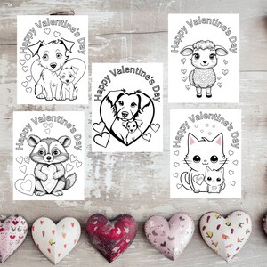 Printable Valentine's Day Coloring Cards, Printable Valentine's Day ...