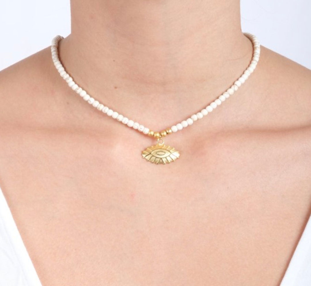 Sirius With Howlite Stone Necklace - Etsy
