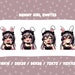 Bunny Girl Twitch and Discord Emotes L Bunny Emotes L Chibi Girl Emotes ...
