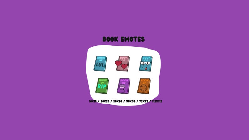 Book Twitch and Discord Emotes L Twitch Emotes L Discord Emotes L ...