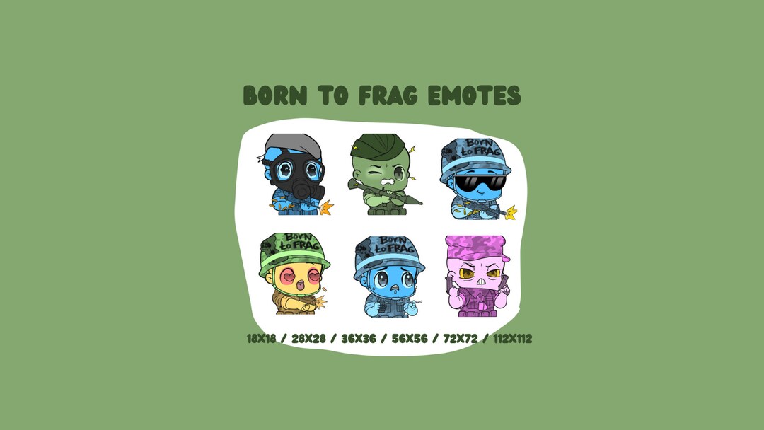 Born to Frag Twitch and Discord Emotes L Twitch Emotes L Discord Emotes ...