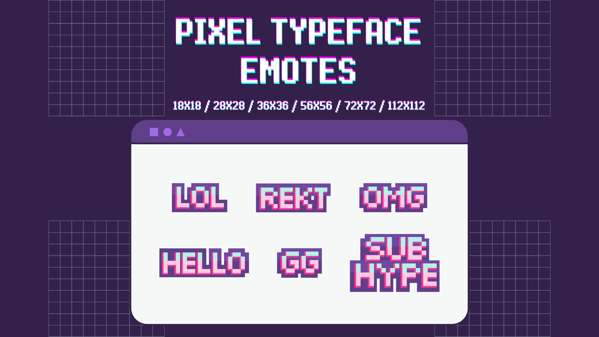 Retro Pixel Typeface Twitch and Discord Emotes L Twitch Emotes L ...
