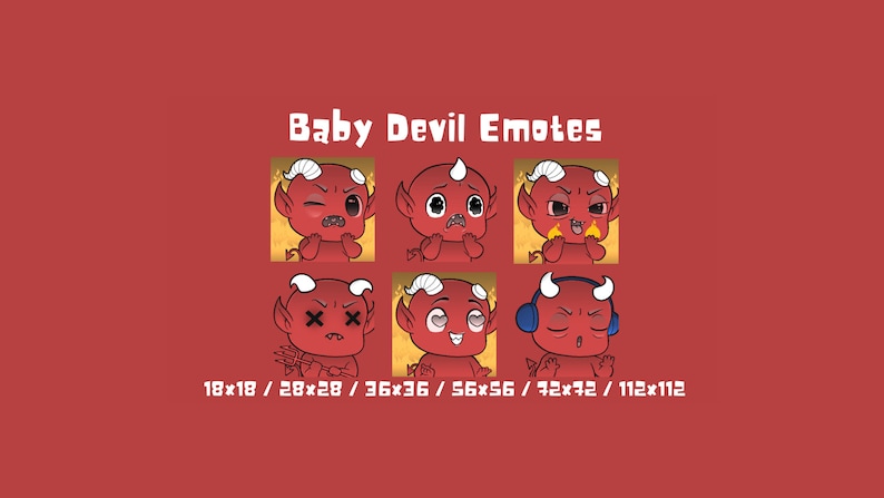 Baby Devil Twitch and Discord Emotes L Twitch Emotes L Discord Emotes L ...