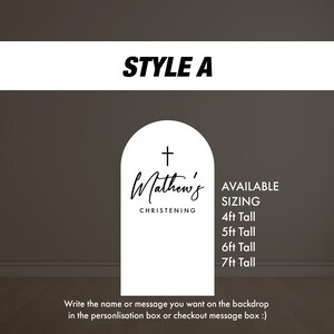 God Bless Arch Backdrop Christening Baptism Arch Backdrop, With Stands ...