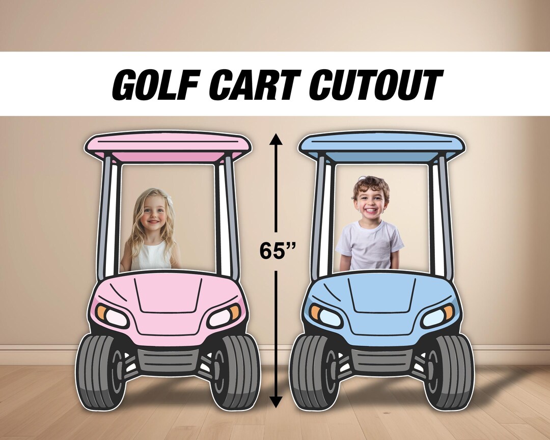 Golf Cart Photo Prop Cutout Decor, Photo Prop, Selfie Frame Birthday ...