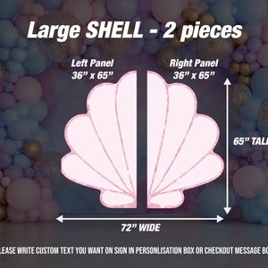 Pink Backdrop Clam Shell Mermaid Cutout Sea Shell Birthday Under the ...