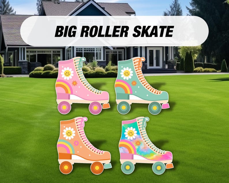 Big Roller Skates, Groovy Rollerskates Themed Retro, Centerpieces ...