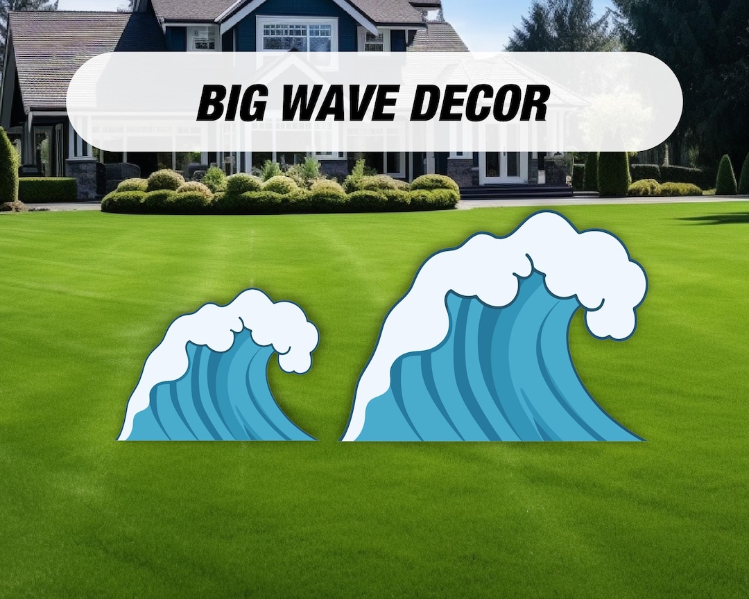 The BIG ONE Big Wave Props Beach Party Surf Party Themed Panel Backdrop ...