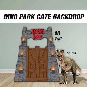 Dinosaur Park Backdrop, Dinosaur Birthday Cutouts , Dino Park Themed, T ...
