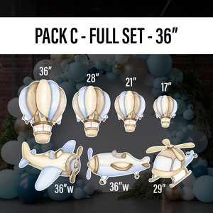 How Time Flies Birthday Watercolor Airplane Cutout Decorations ...