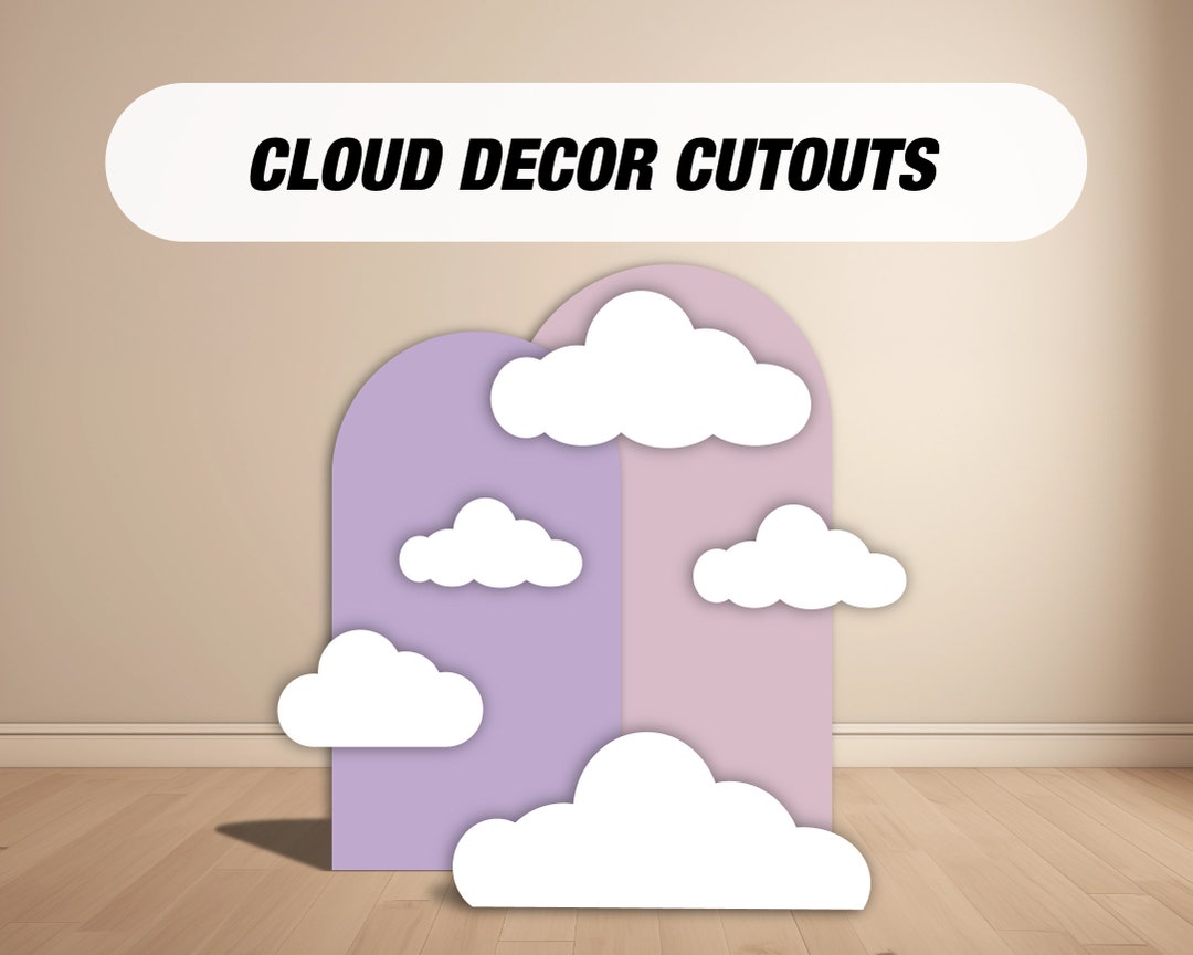 Cloud Cutouts Decorations, Birthday Airplane Hot Air Balloon Coroplast ...