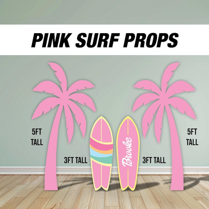 Surfboard Prop Pink - Etsy