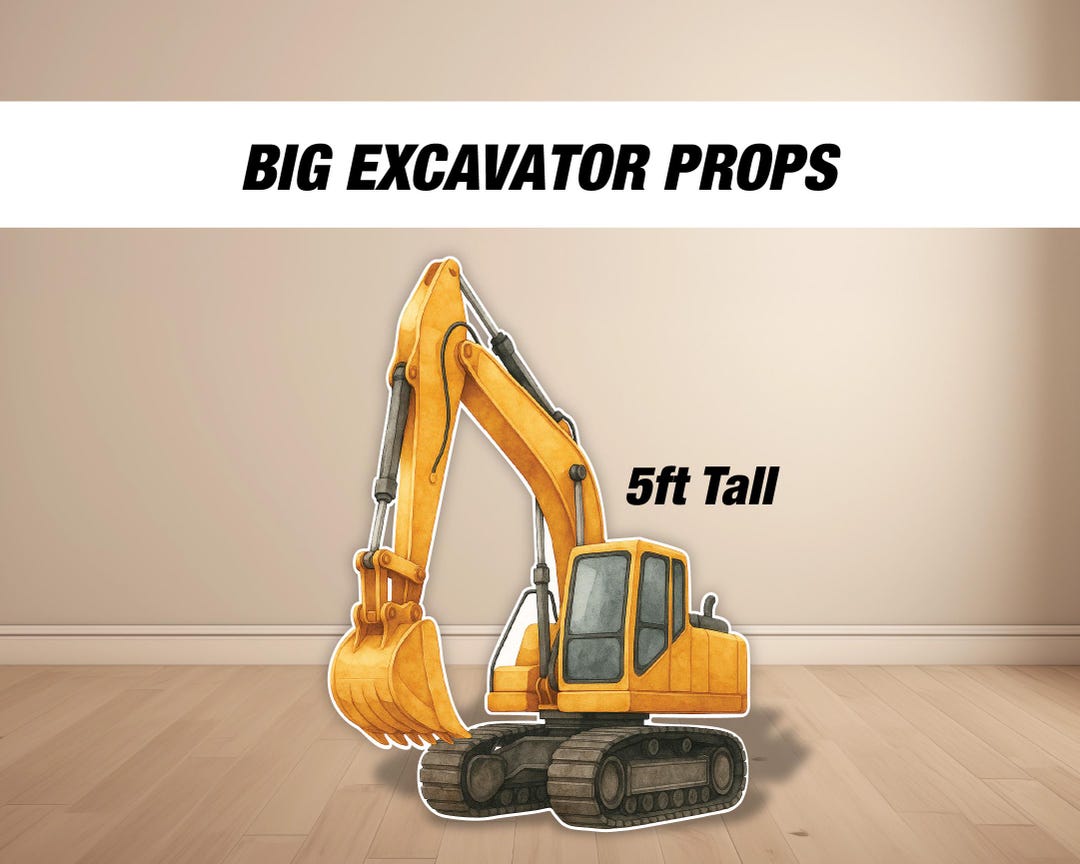 BIG Excavator Prop, Construction Prop, Digger, Big Shovel Machine ...