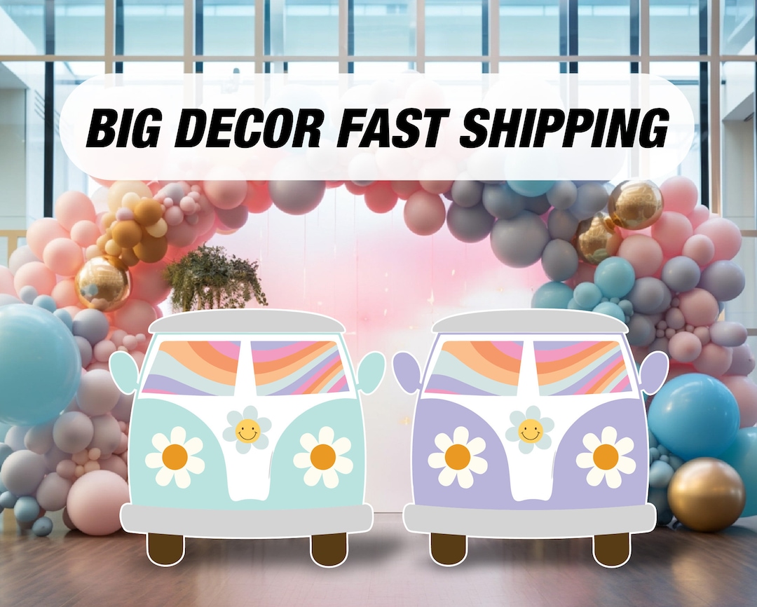 Groovy Van Cutout Decoration Groovy Birthday Baby Shower - Etsy